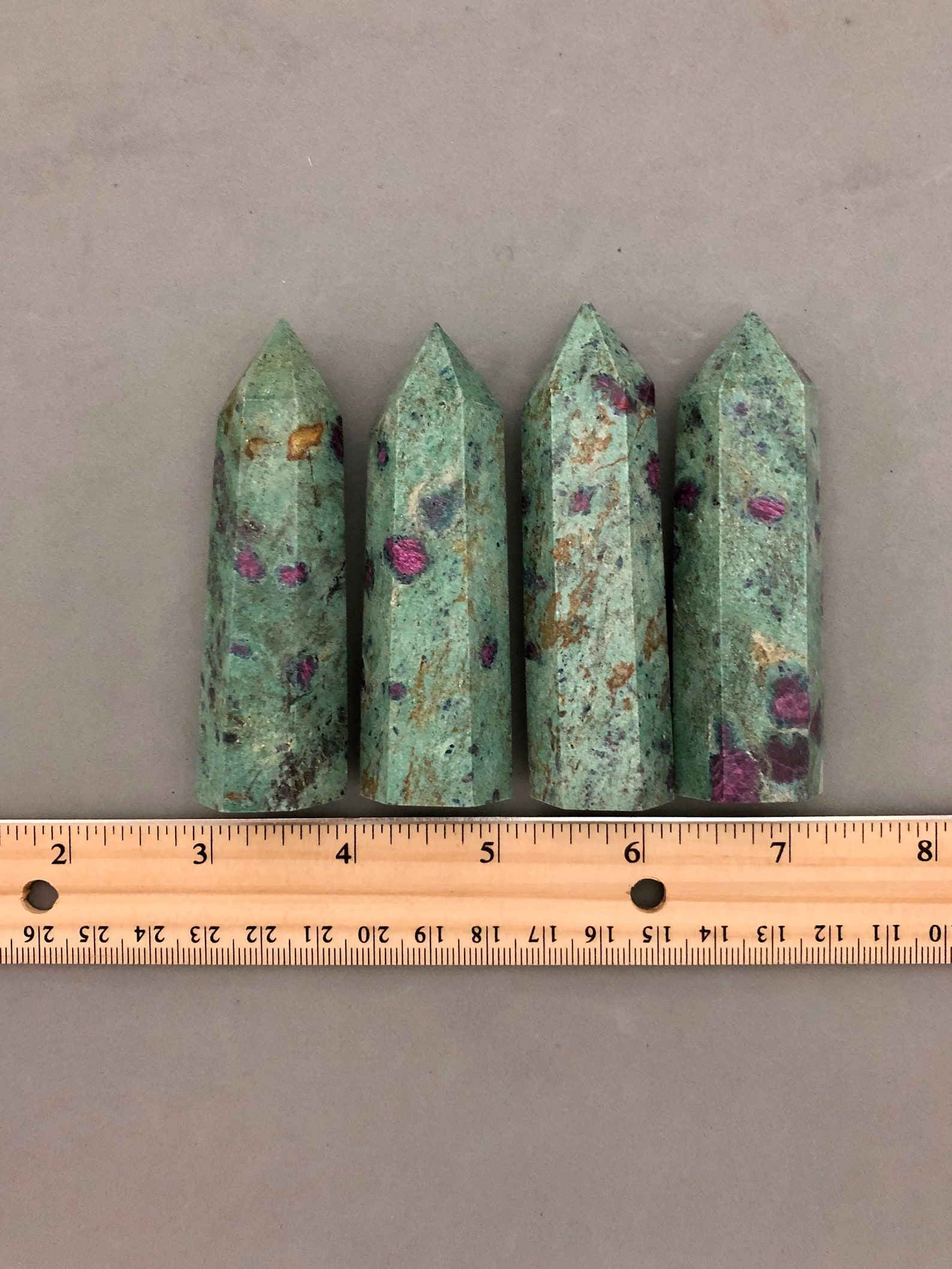 Ruby in Fuchsite Point (3 1/4" Tall) Crystal Rituals Altars Crystal ...