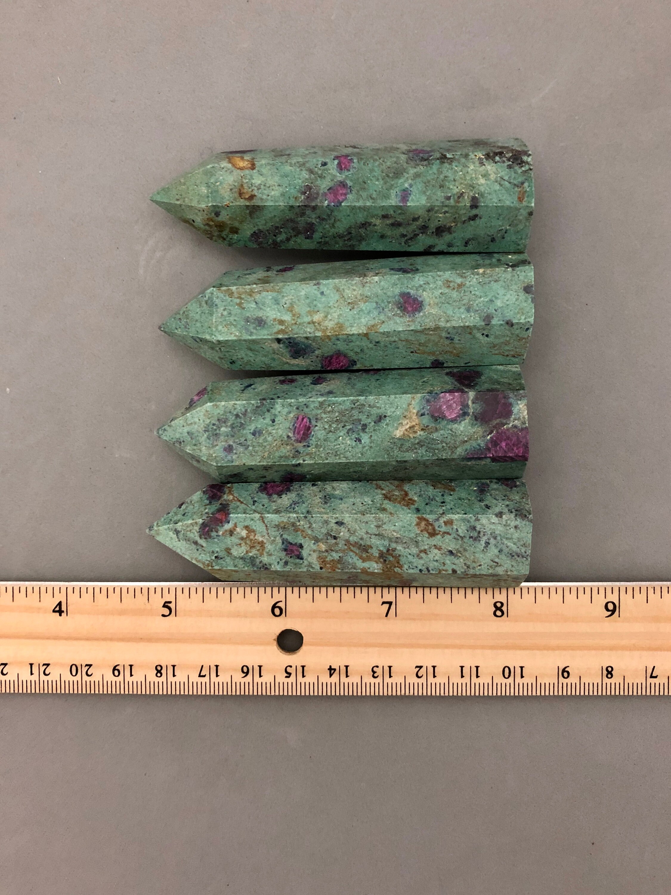 Ruby in Fuchsite Point (3 1/4" Tall) Crystal Rituals Altars Crystal ...
