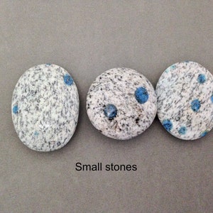 K2 Jasper Stone (azurite in Granite) Palm Stone (1 3/4)" Metaphysical ...