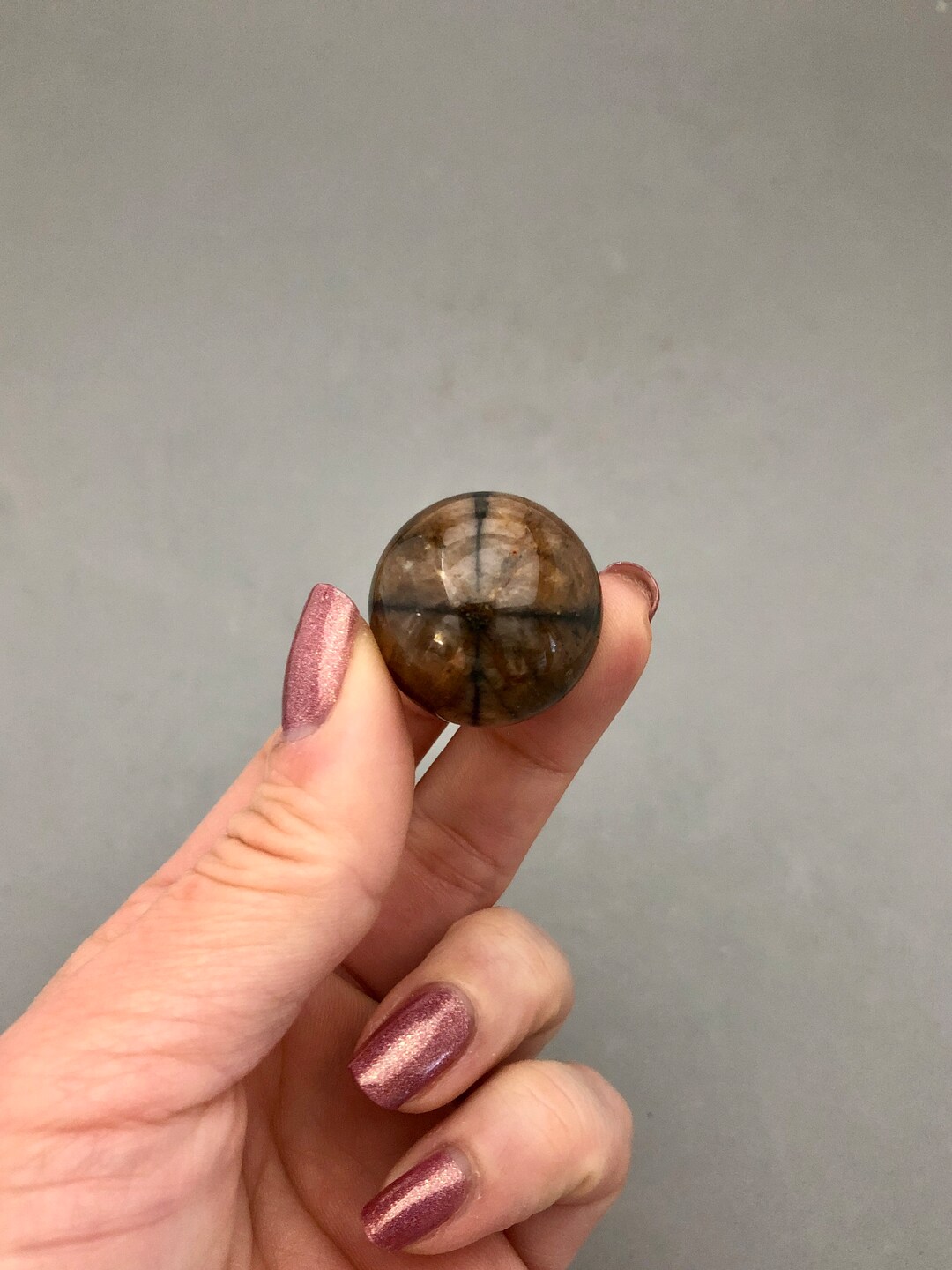 Chiastolite Fairy Cross Stone Mini Sphere Grounding Earth Element Magic ...