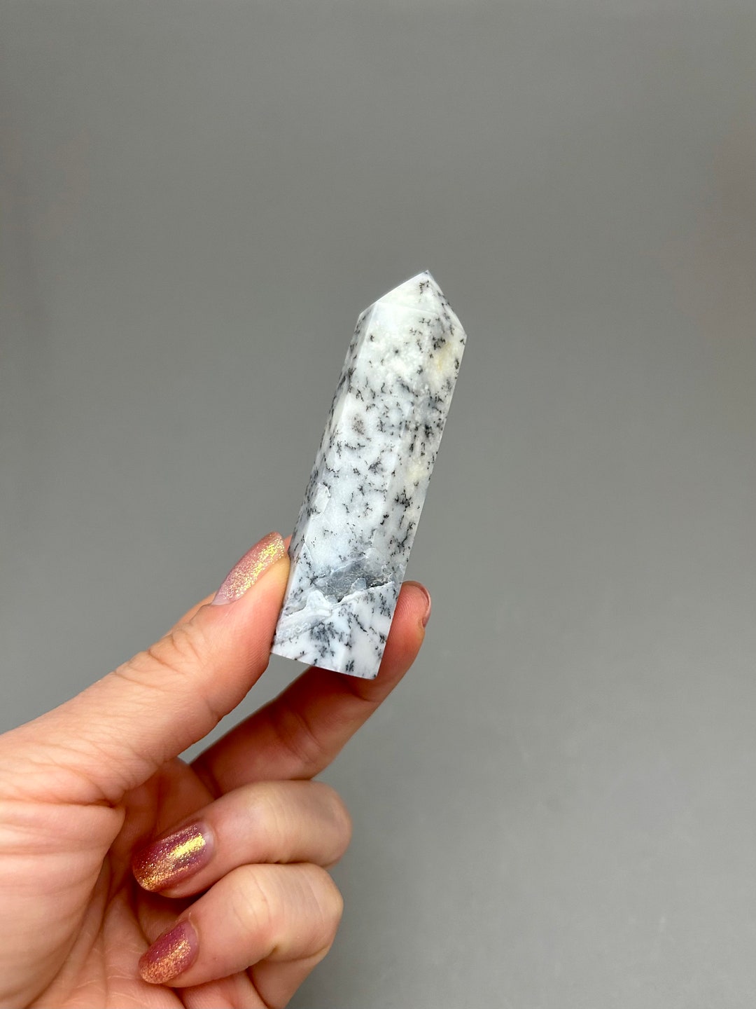 Merlinite Dendritic Opal Crystal Point for Connecting to Merlin the ...
