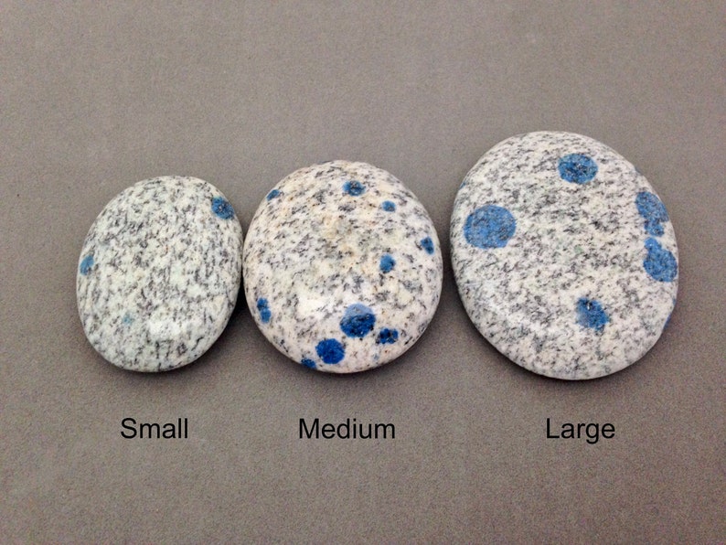 K2 Jasper Stone (azurite in Granite) Palm Stone (1 3/4)" Metaphysical ...