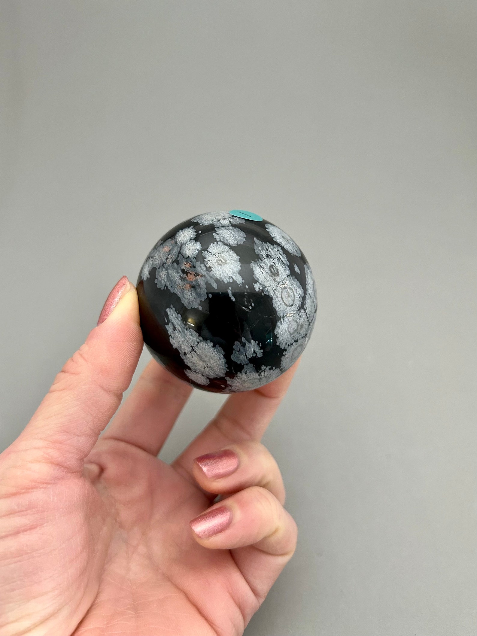Snowflake Obsidian Crystal Sphere for Shadow Work, Spiritual Growth ...