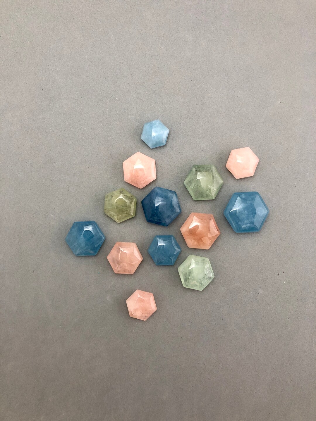 Beryl Crystal Small Hexagon Aquamarine Emerald Morganite Stone Crystal ...