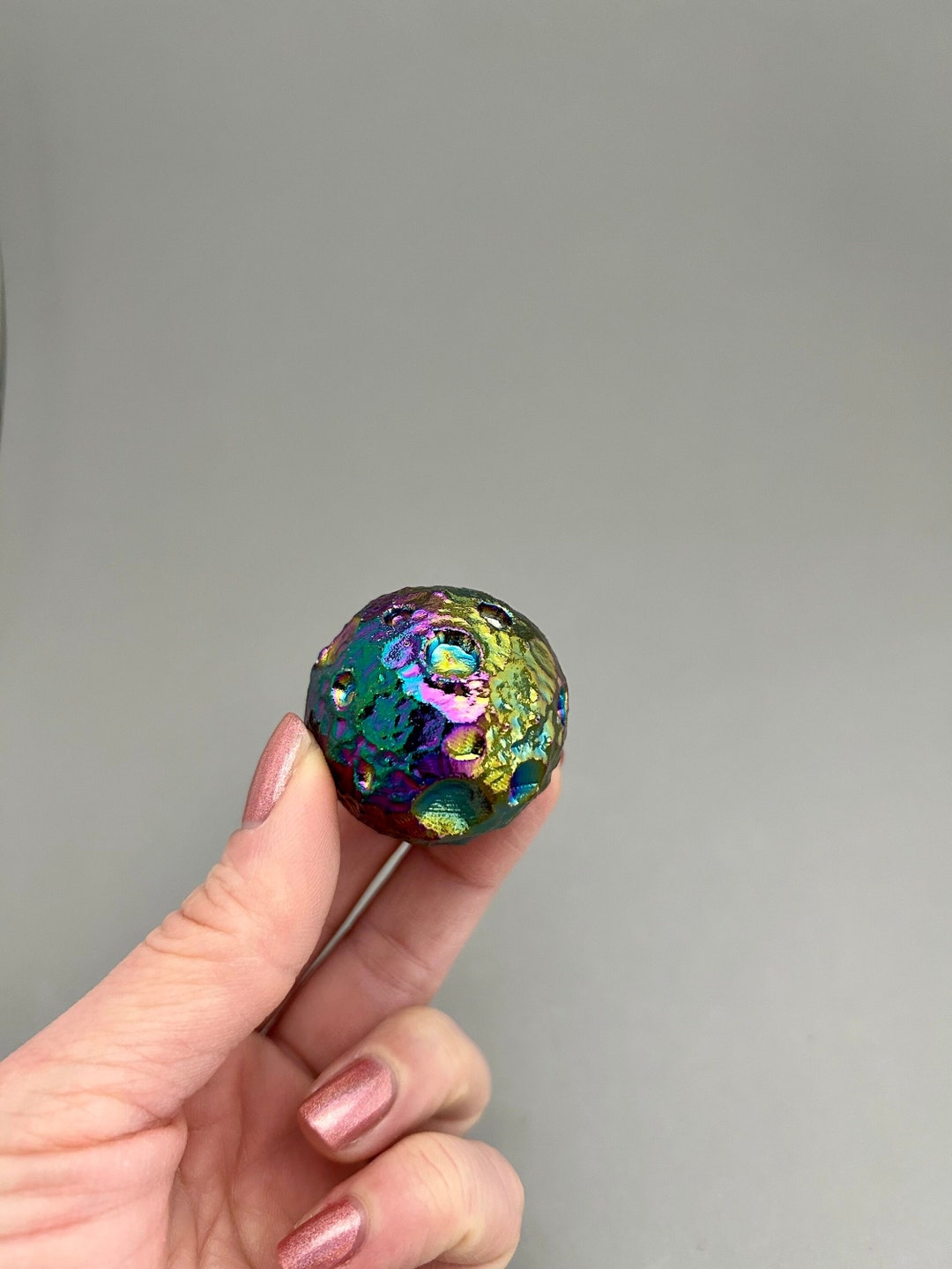 Titanium Black Obsidian Moon Sphere for Moon Magic, New Moon Ritual ...