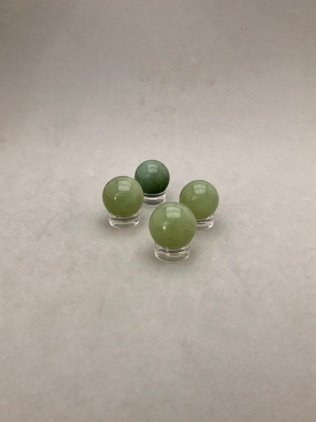 Jade He Tian Jade Crystal Stone Mini Sphere Good Luck Wealth Crystal ...