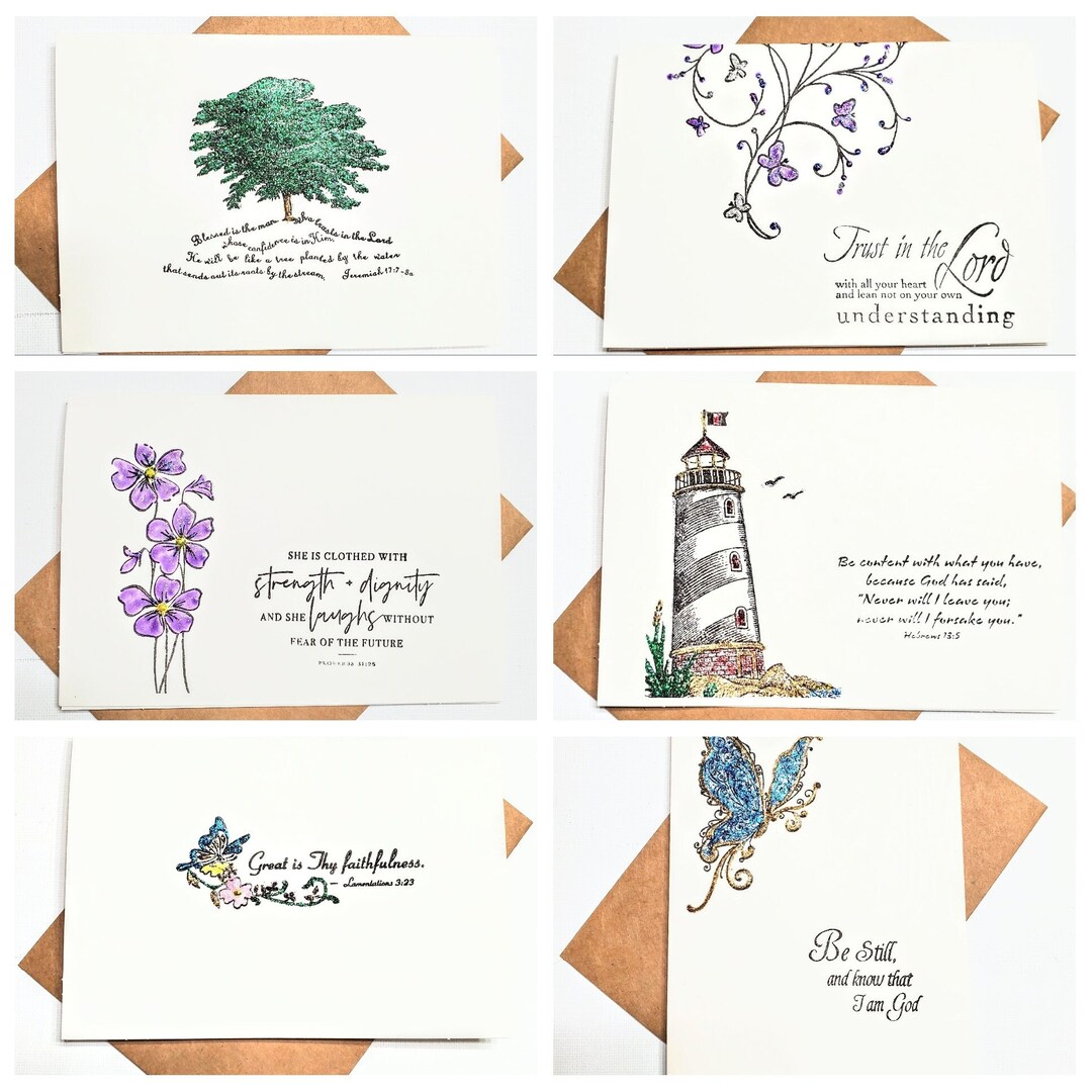 10~ Scripture Blank Note Cards. Inspirational Greeting Cards. Cards Are ...