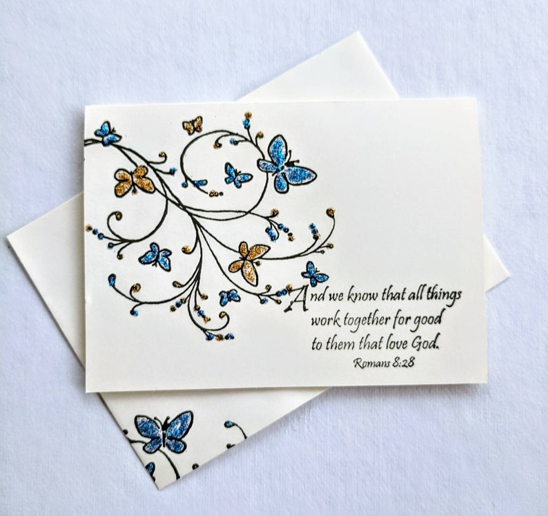 14 Scripture Blank Note Cards and Envelopes. Cards Are Ivory - Etsy