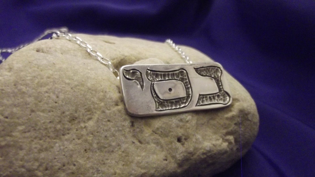 Nissi, Banner//sterling Pendant//handmade//beautifully Chased Reverse ...