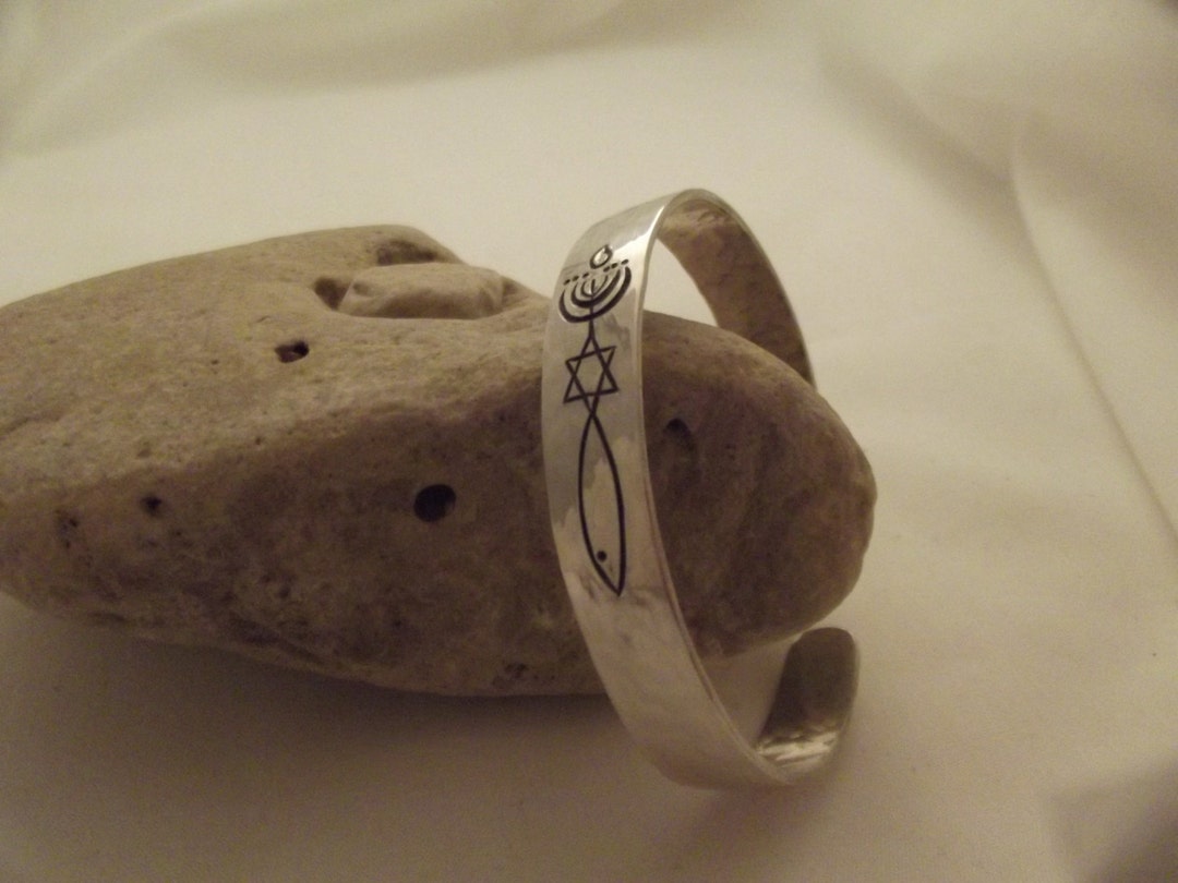 Handmade Sterling Silver Cuff: One New Man Symbol, Medium - Etsy