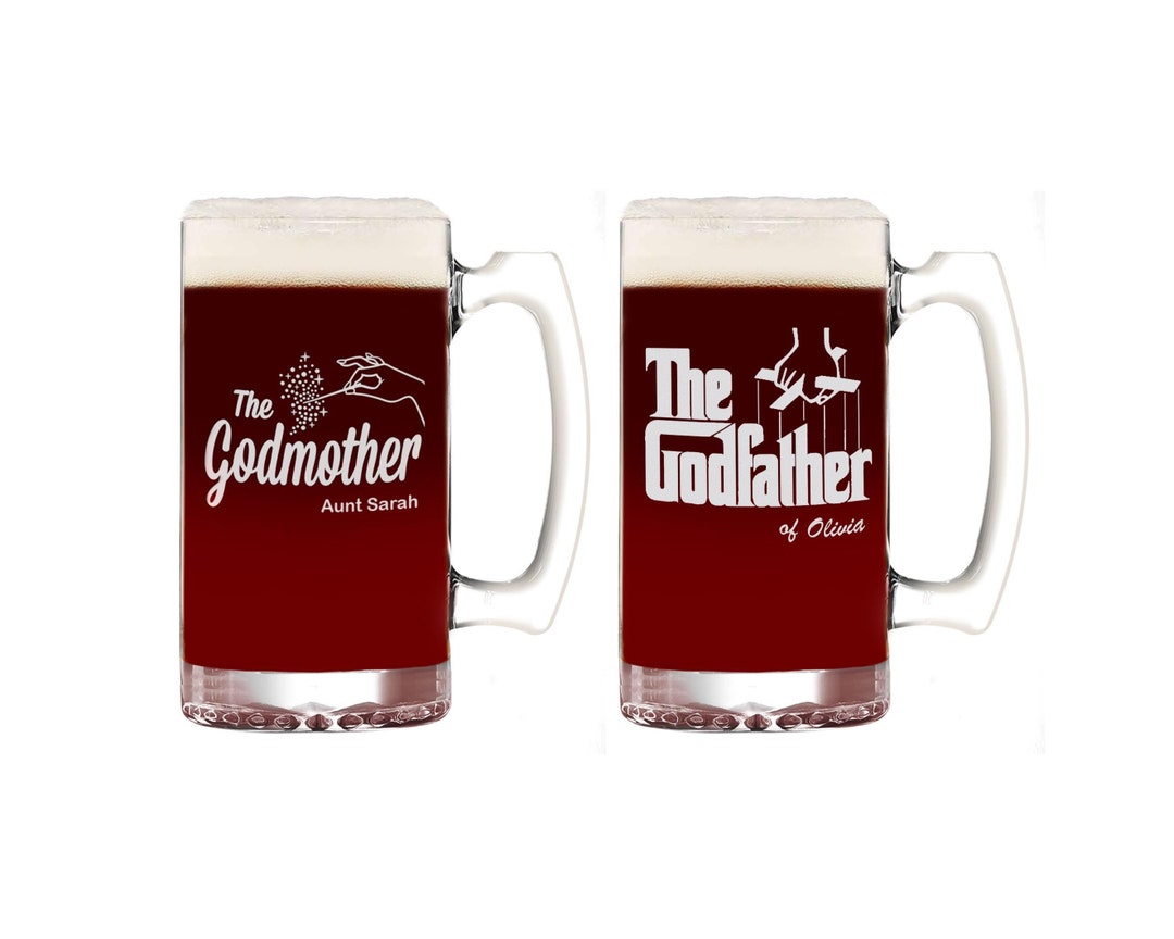 The Godfather Movie Set of Personalized Beer, Will You Be My Godparents ...