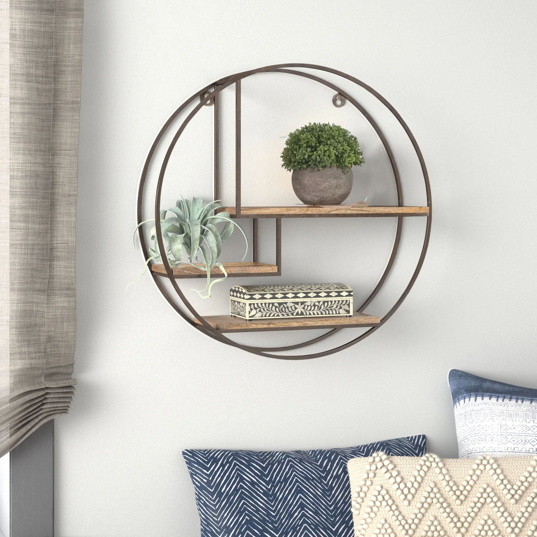 Wooden Circle Shelves - Etsy