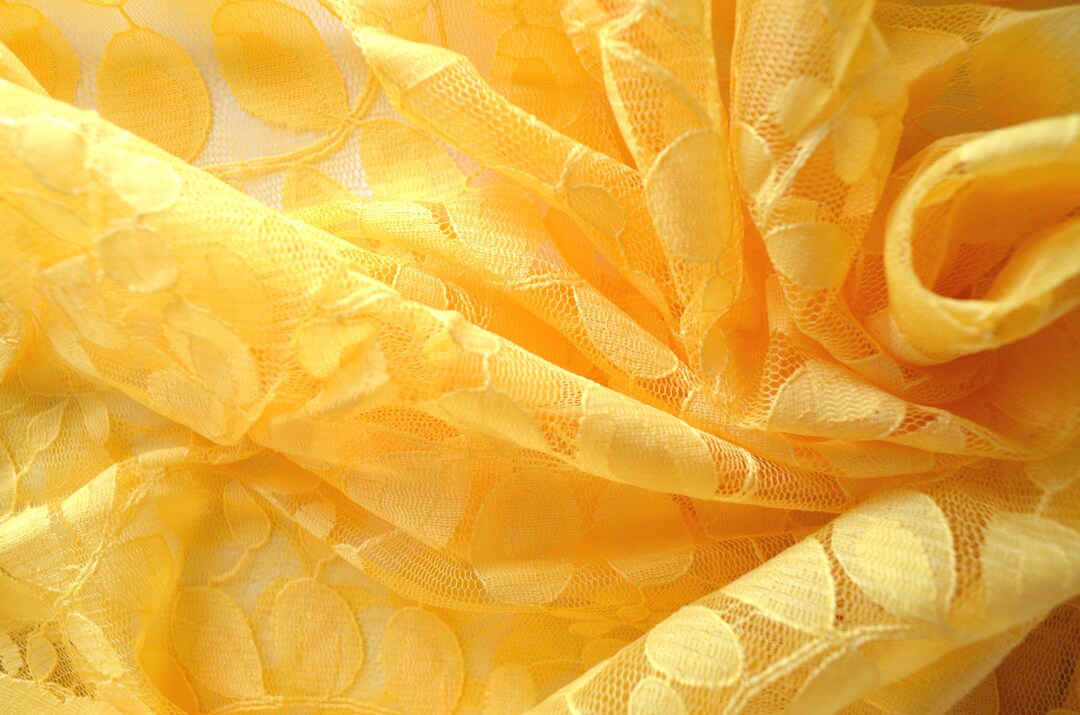 Yellow Leaves Pattern Lace - Etsy