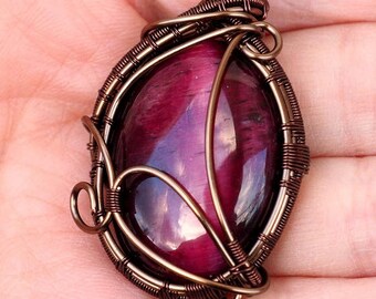 Wire wrapped pendant | Etsy