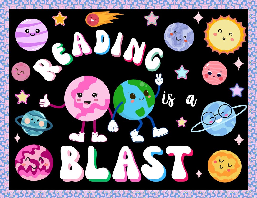 Space & Planets Bulletin Board | Groovy, Trendy Outer Space Themed ...