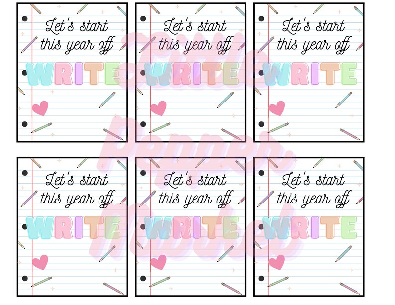 Teacher Gift Tag for Student- Let's Start This Year off Wright - Back ...