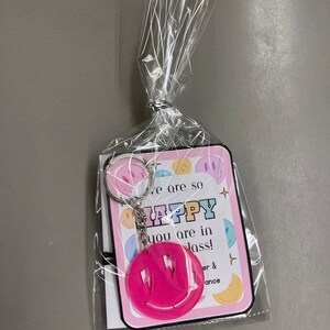 Back to School Gift Tag for Teachers- Smiley Face - Happy You Are in My ...