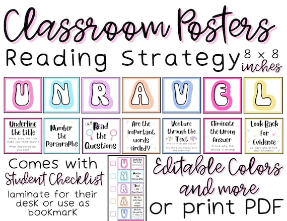 Reading Strategy Posters Pdf