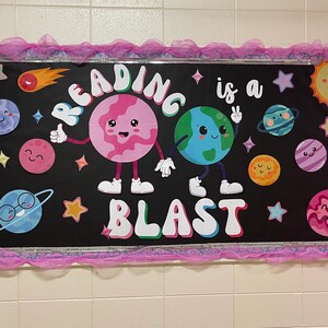 Space & Planets Bulletin Board Groovy, Trendy Outer Space Themed ...