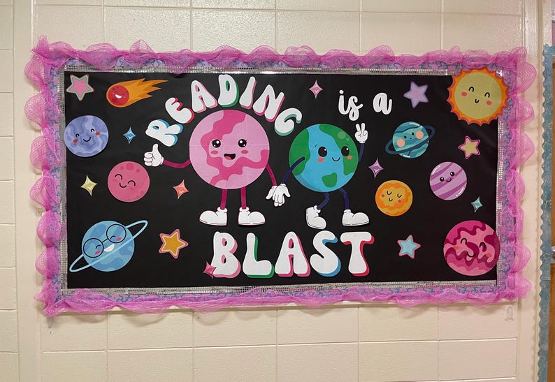 Space & Planets Bulletin Board | Groovy, Trendy Outer Space Themed ...