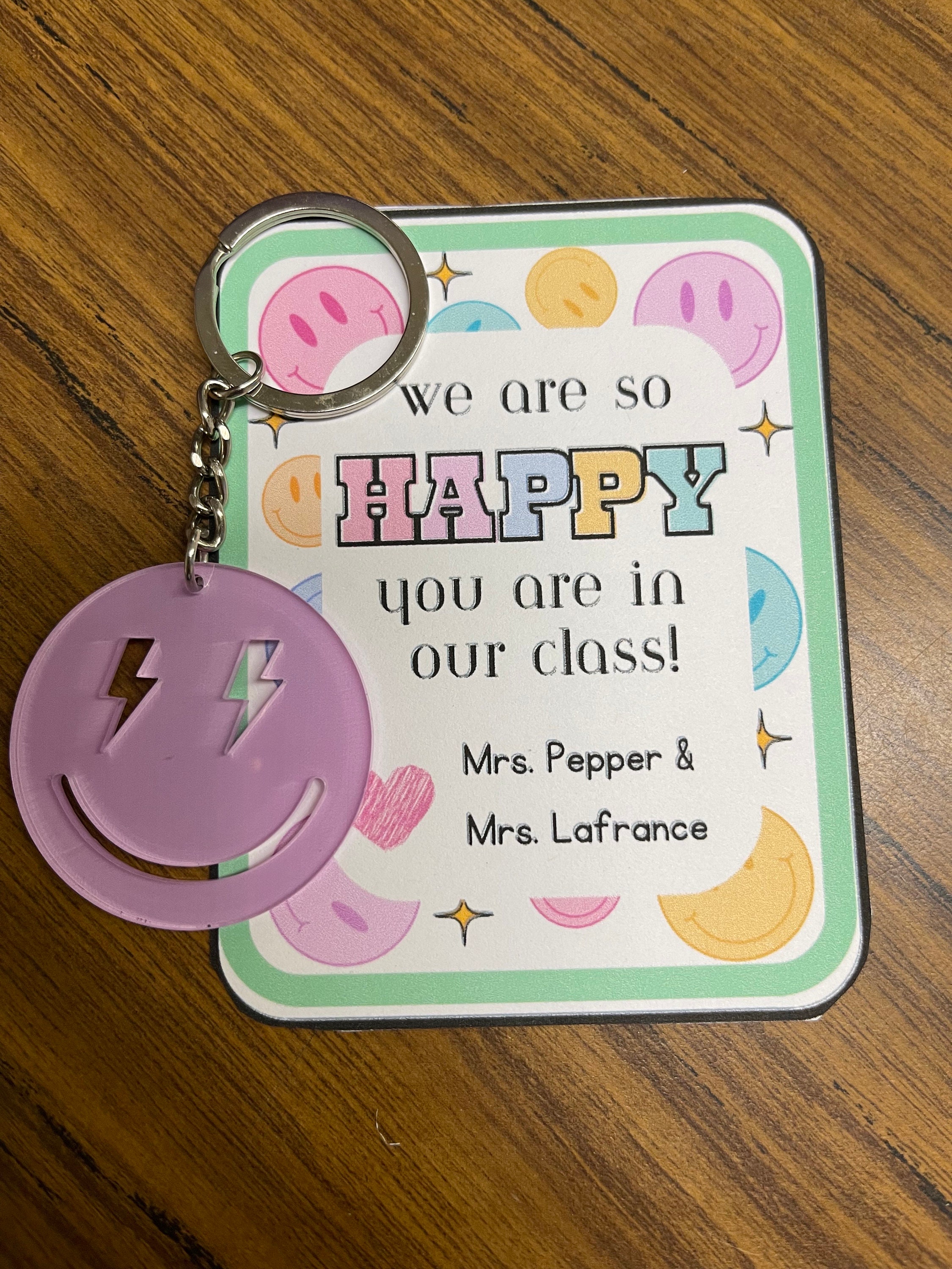 Back to School Gift Tag for Teachers- Smiley Face - Happy You Are in My ...