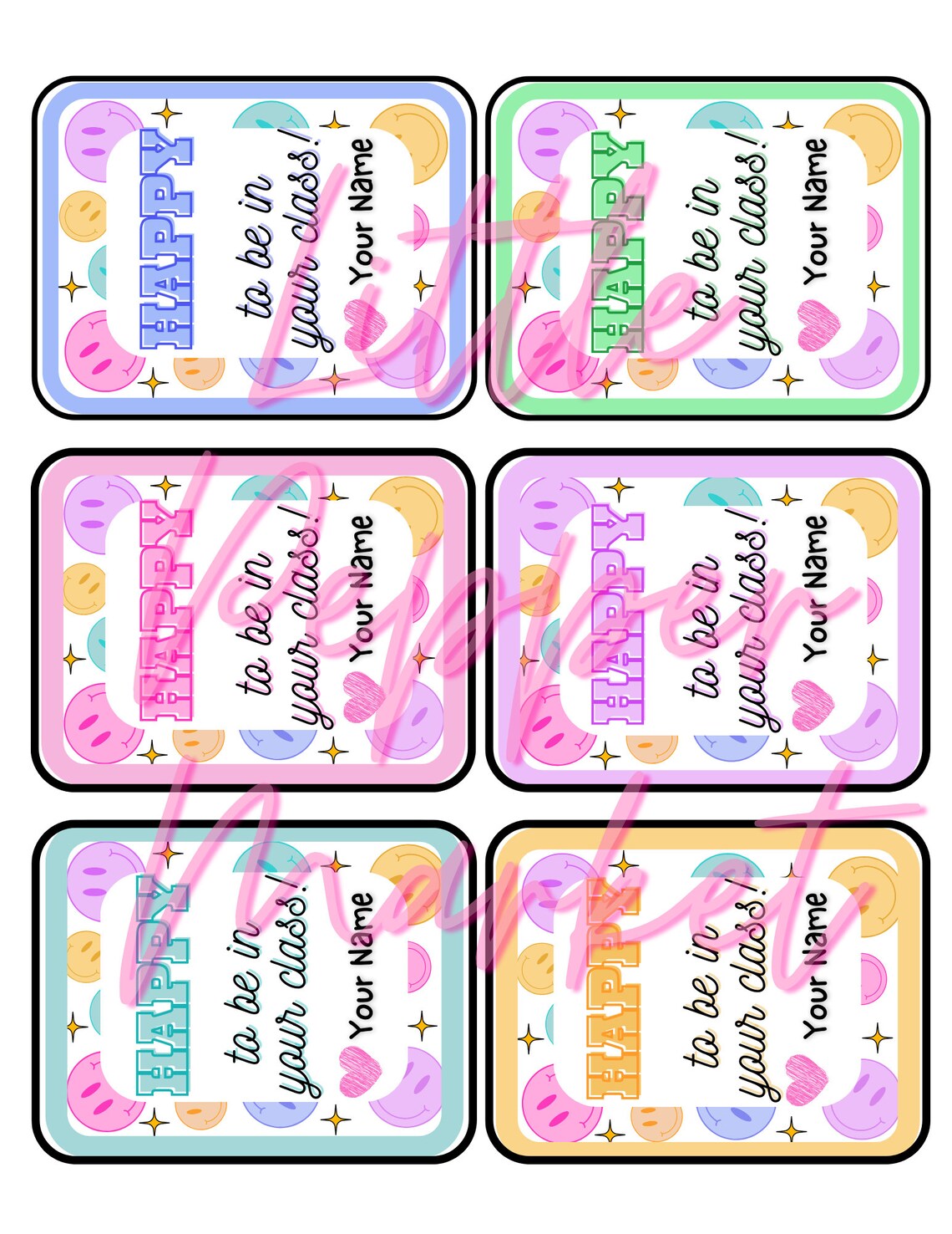 Happy to Be in Your Class - Gift Tag for Teacher - Editable Link and ...