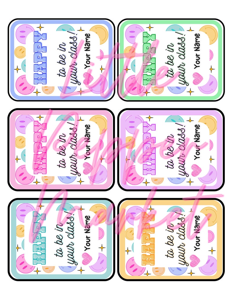 Happy to Be in Your Class - Gift Tag for Teacher - Editable Link and ...