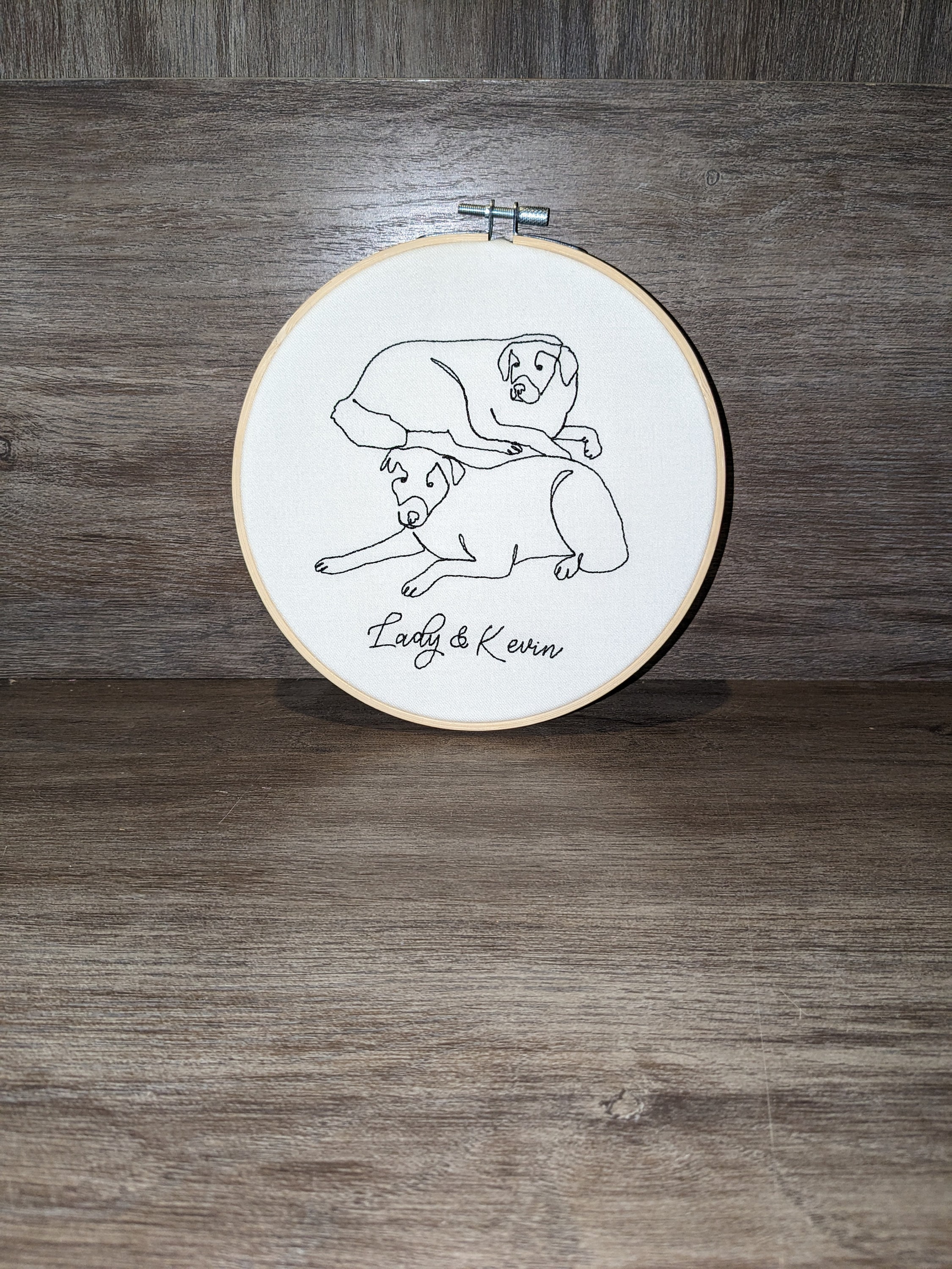 Custom Line Drawing Embroidery, Faceless Portrait Embroidery, Pet ...