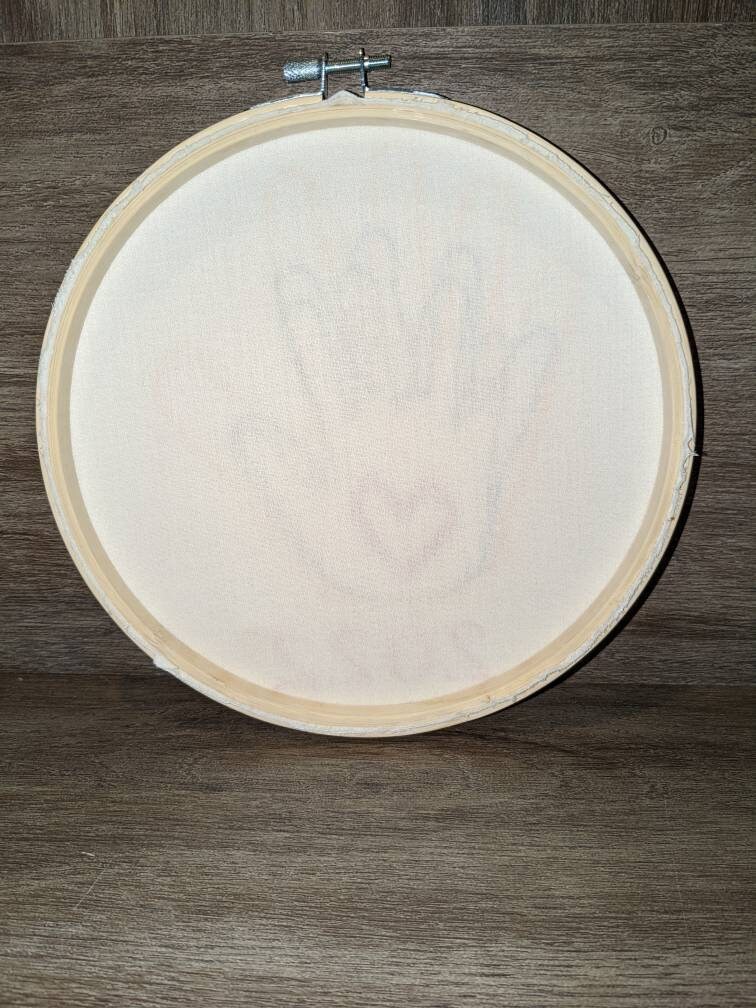 Custom Embroidered Handprints in Hoop, Valentine's Gift, Father's Day ...