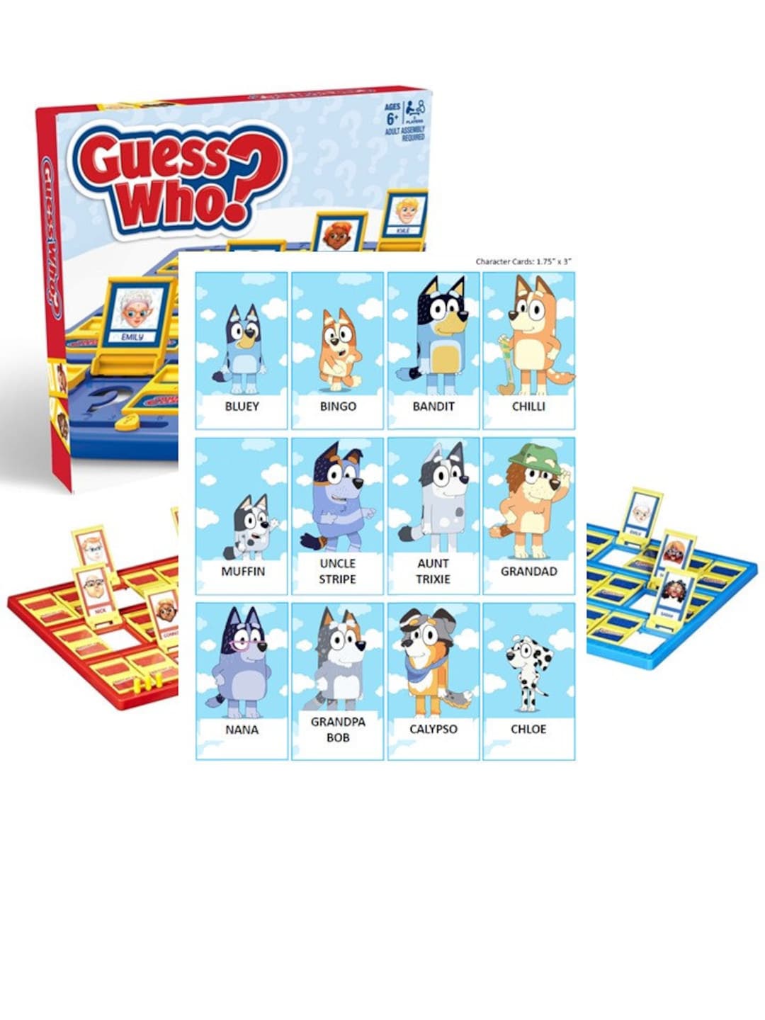 Bluey Guess Who Game Characters - DIGITAL FILE ONLY - Etsy UK