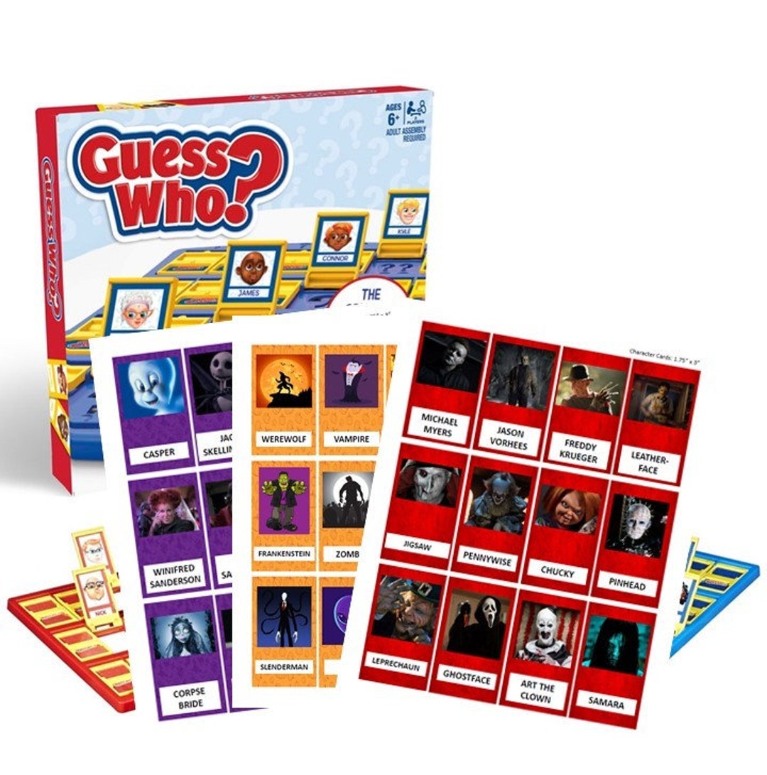 Halloween Guess Who Game Characters - 3 Options! - DIGITAL FILE ONLY - Etsy