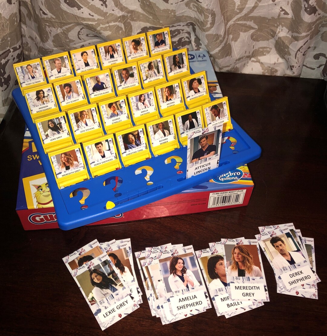 Grey's Anatomy Guess Who Game Characters - PHYSICAL GAME - Etsy