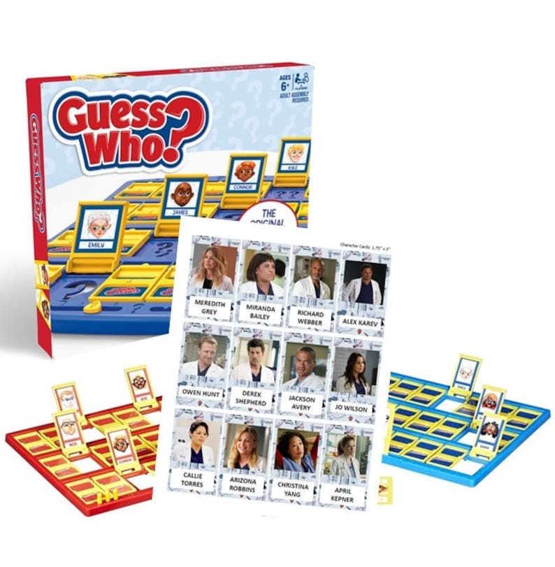 Greys Anatomy Guess Who Game Characters Etsy