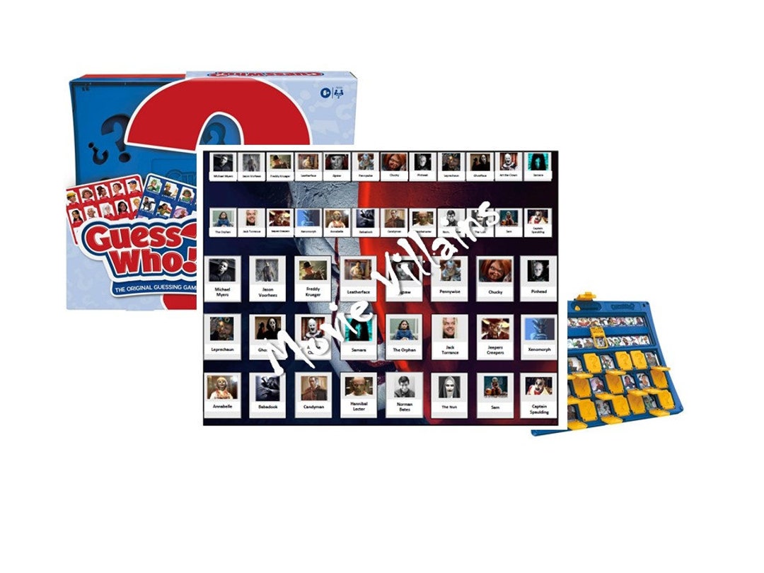 Horror Movie Villains Guess Who Game Characters Physical - Etsy