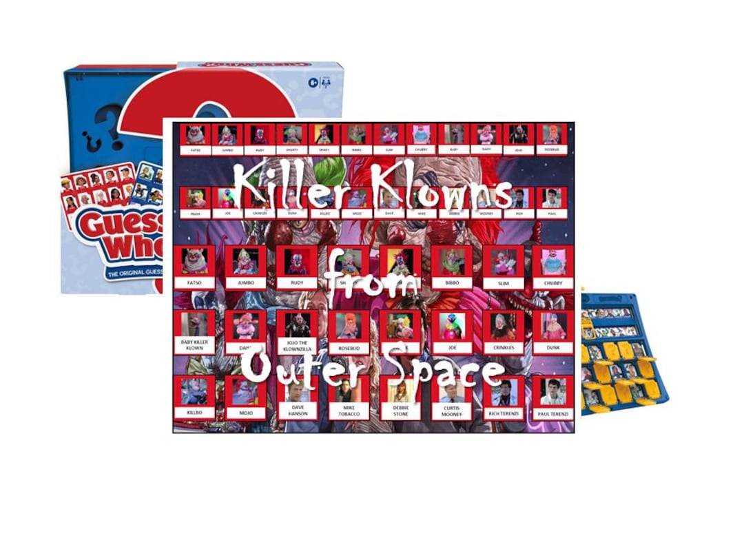 Killer Klowns From Outer Space Guess Who Game Characters - Guess Who ...