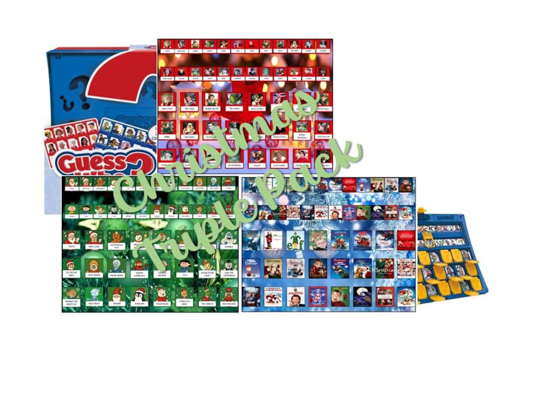 Christmas Guess Who Game Characters: Version 2.0 (digital File Only) - Etsy