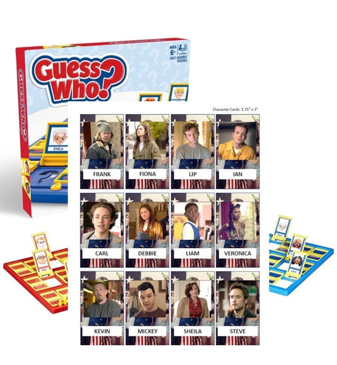 Shameless Guess Who Game Characters - DIGITAL FILE ONLY - Etsy