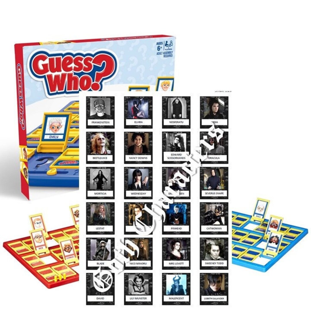 Goth Characters Guess Who Game Characters DIGITAL FILE ONLY - Etsy