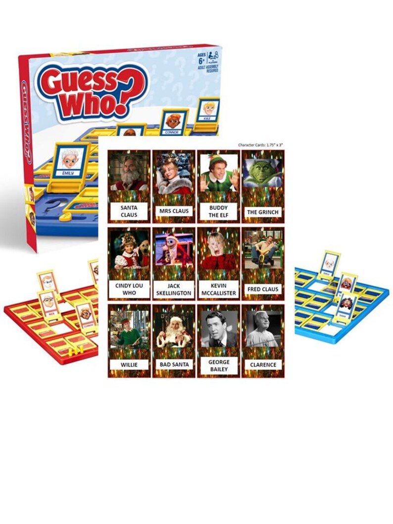 Christmas Guess Who Game Characters - 3 Options! - DIGITAL FILE ONLY - Etsy