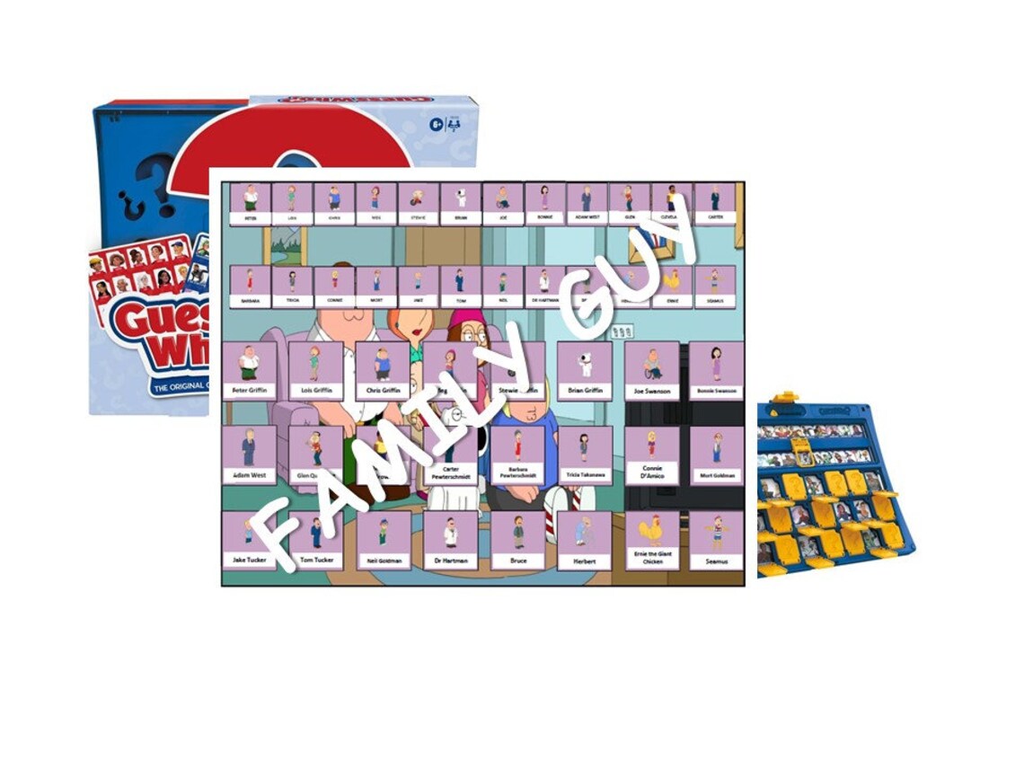 Family Guy Guess Who Game: Version 2.0 - PHYSICAL GAME INCLUDED - Etsy