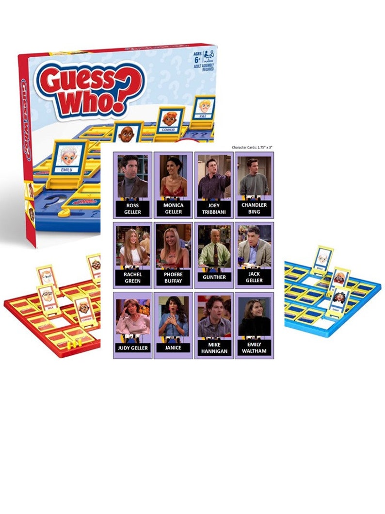 Friends Guess Who Game Characters Physical Game Etsy
