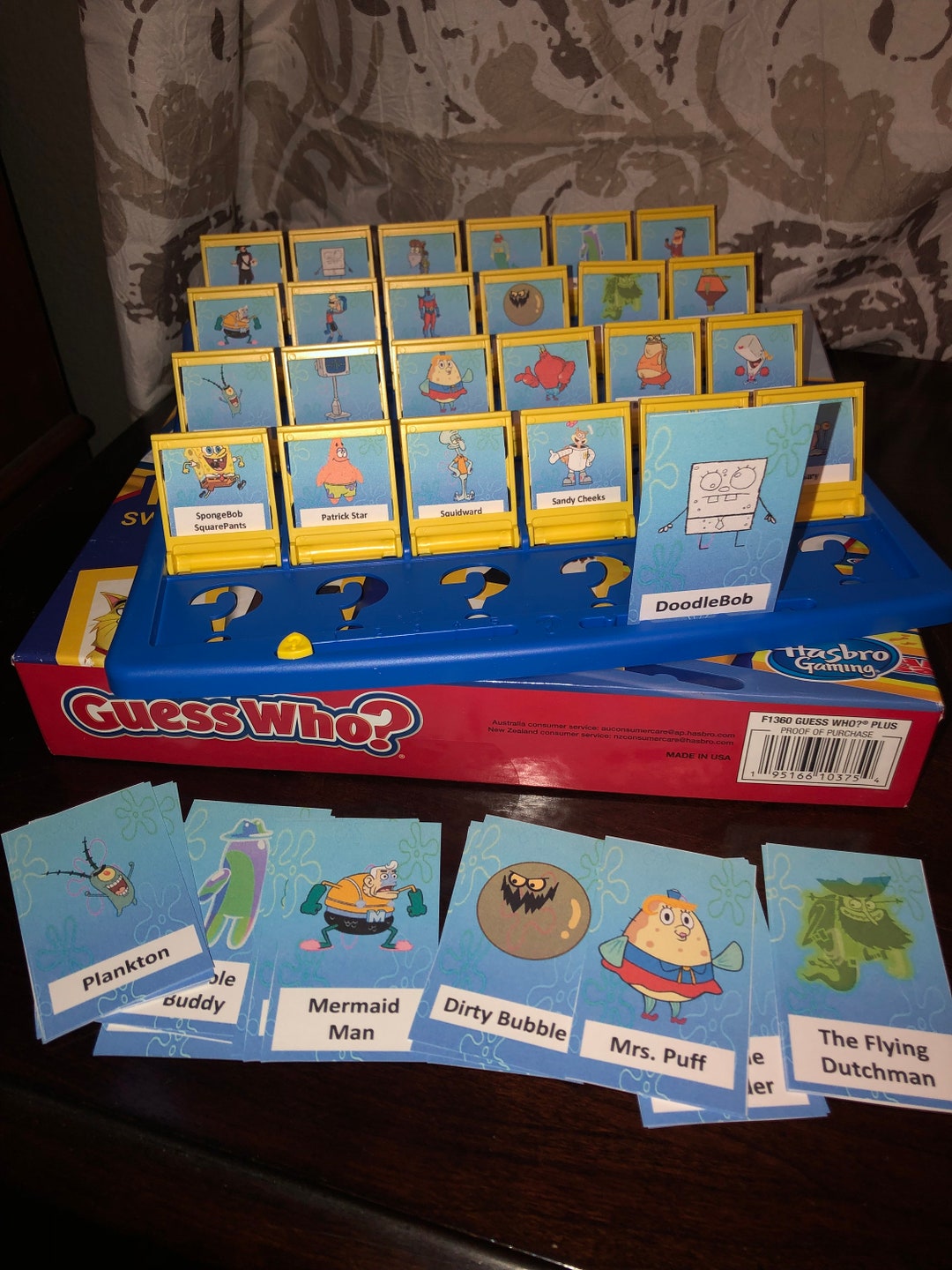 Spongebob Squarepants Guess Who Game Characters - PHYSICAL GAME - Etsy