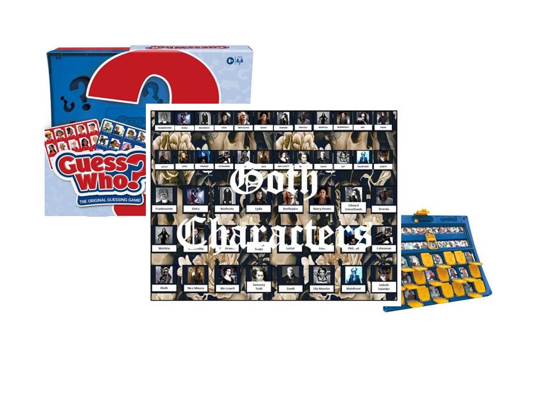 Goth Characters Guess Who Game - Version 2.0 - PHYSICAL GAME INCLUDED ...