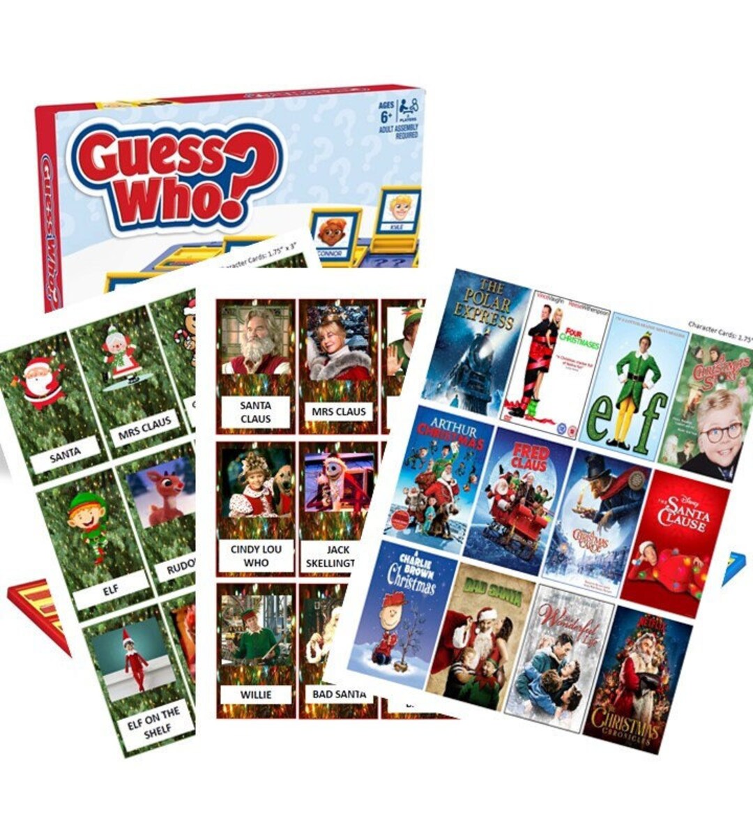Christmas Guess Who Game Characters 3 Options DIGITAL FILE ONLY - Etsy