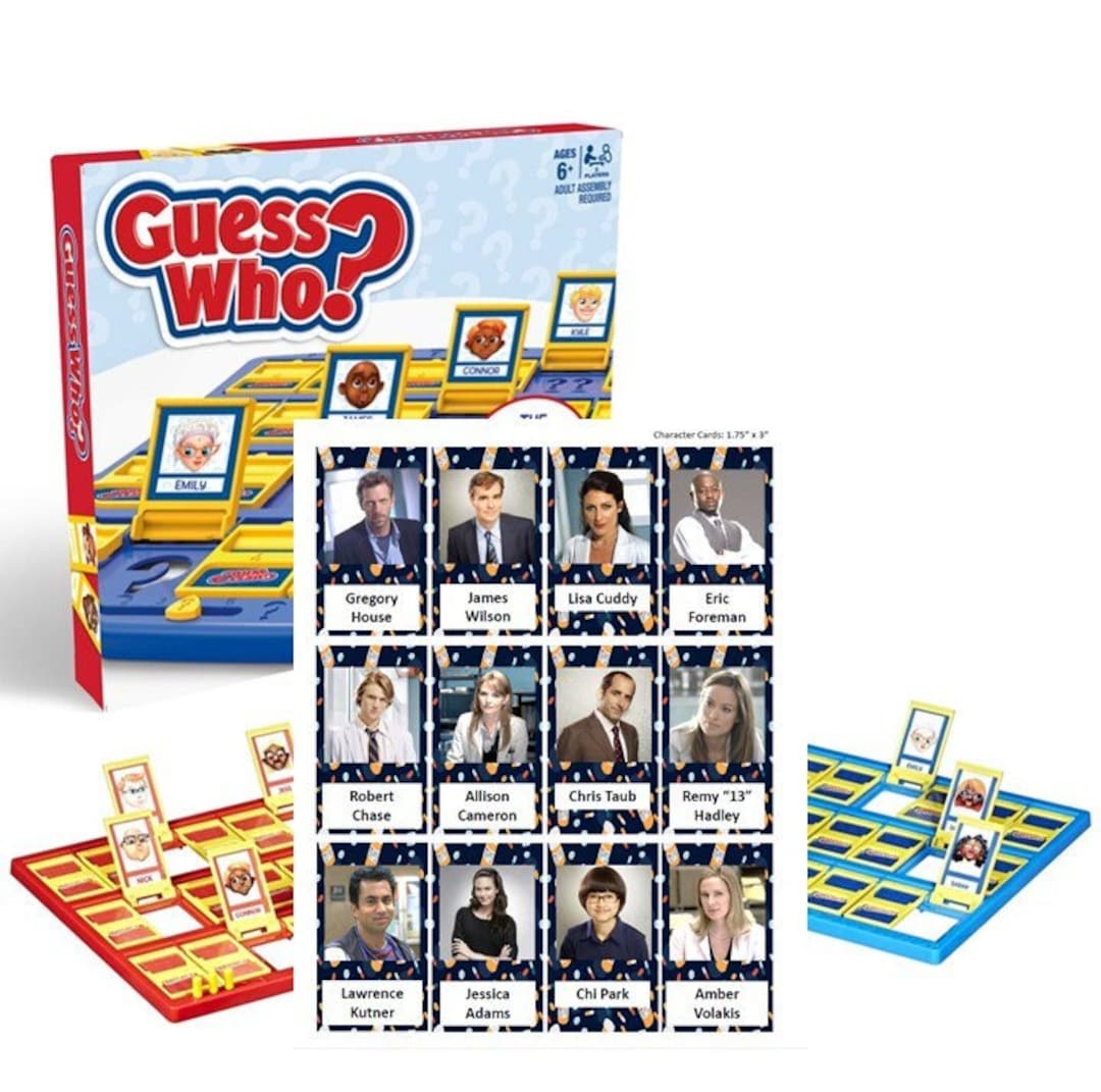 House Md Characters Guess Who Game Characters - DIGITAL FILE ONLY - Etsy