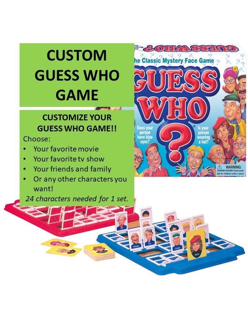 Custom Guess Who Game – Personalized Characters, PHYSICAL GAME INCLUDED ...