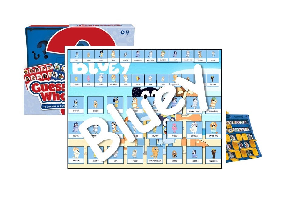 Bluey Guess Who Game Characters Guess Who Version 2.0 PHYSICAL GAME ...
