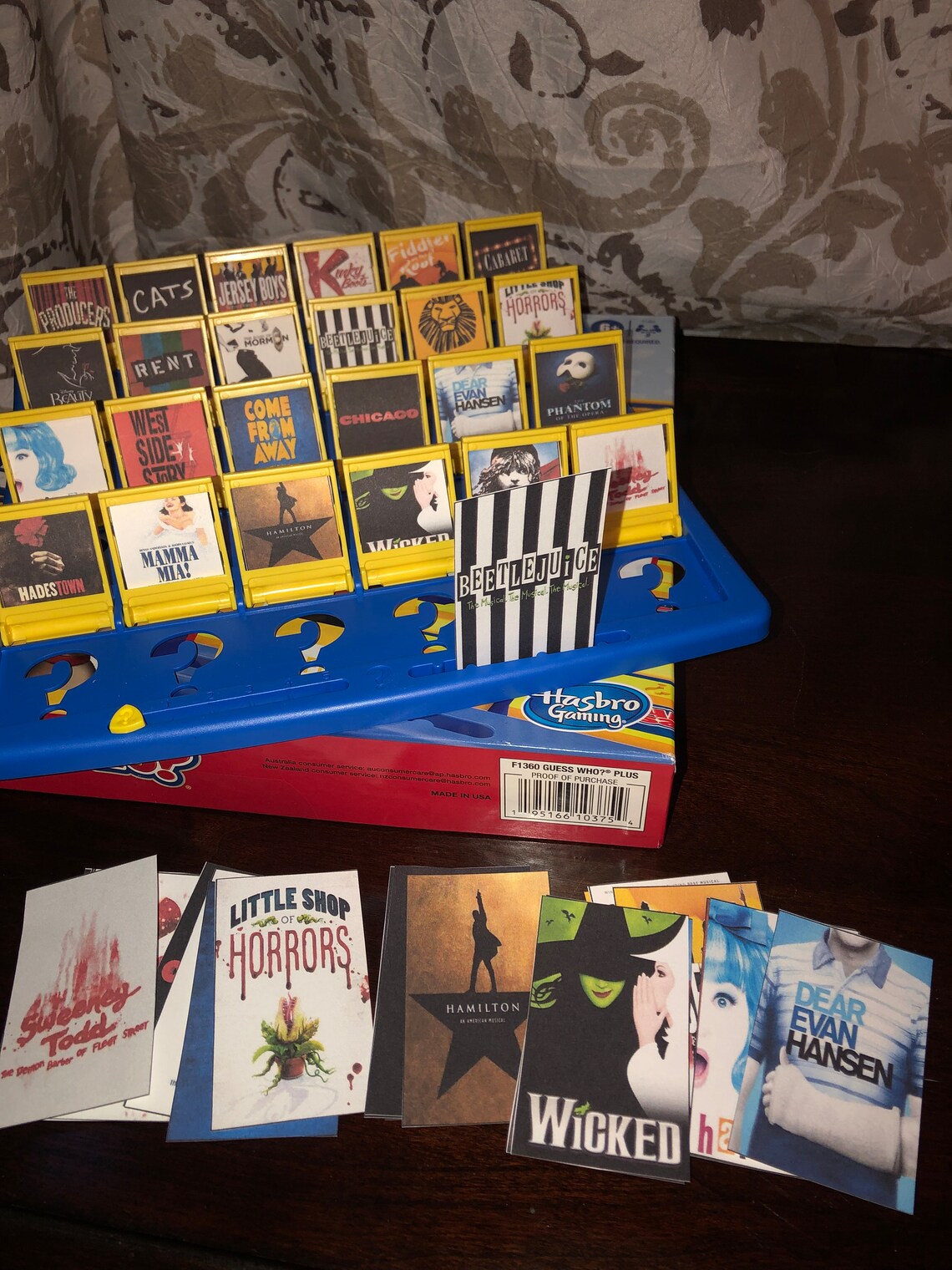 Broadway Musicals Guess Who Game Characters - PHYSICAL GAME - Etsy