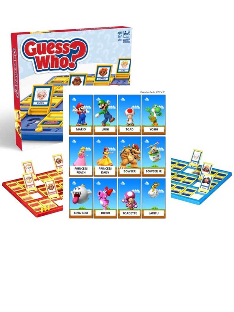 Super Mario Guess Who Game Characters - DIGITAL FILE ONLY - Etsy