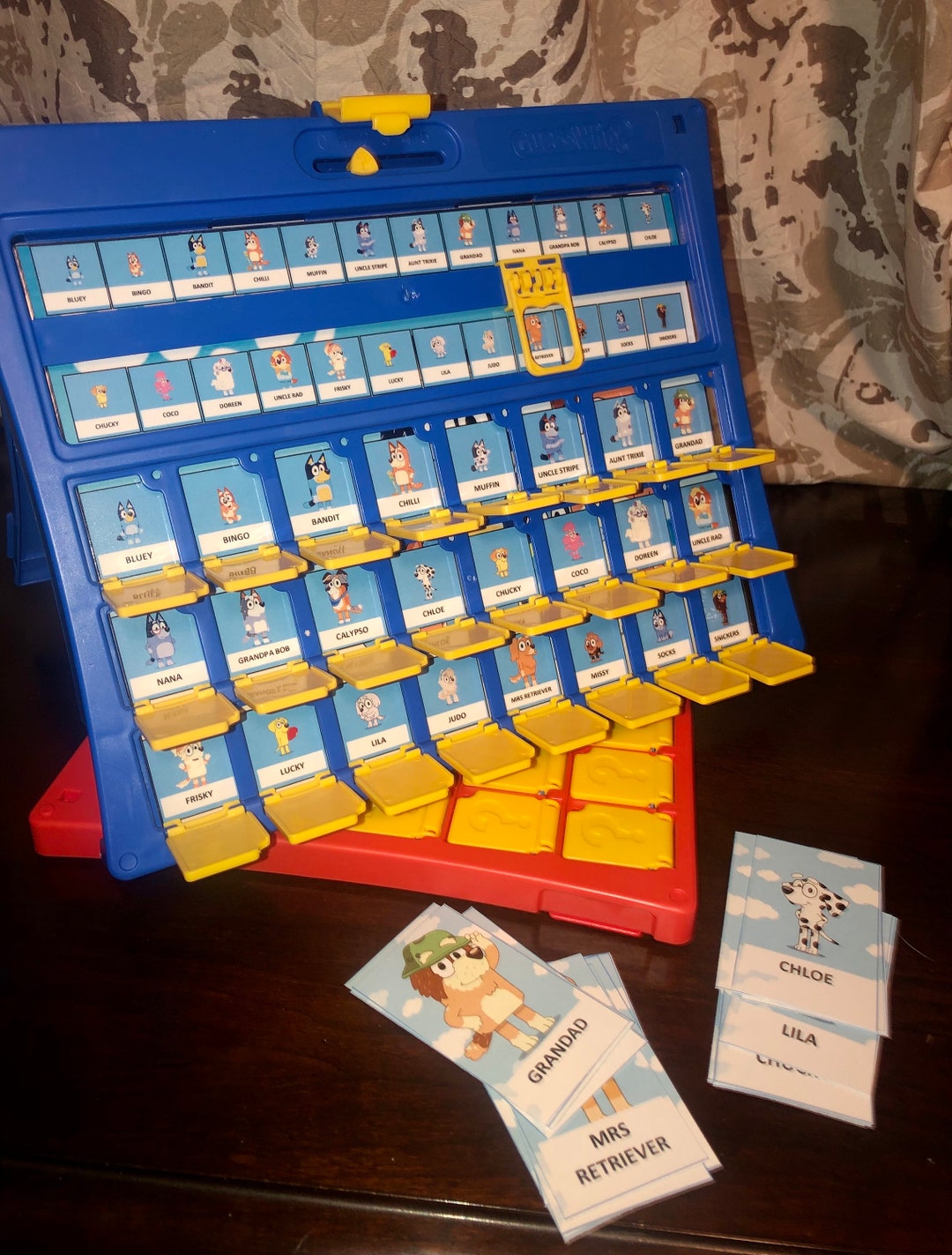 Bluey Guess Who Game Characters Guess Who Version 20 Physical Game Included Etsy